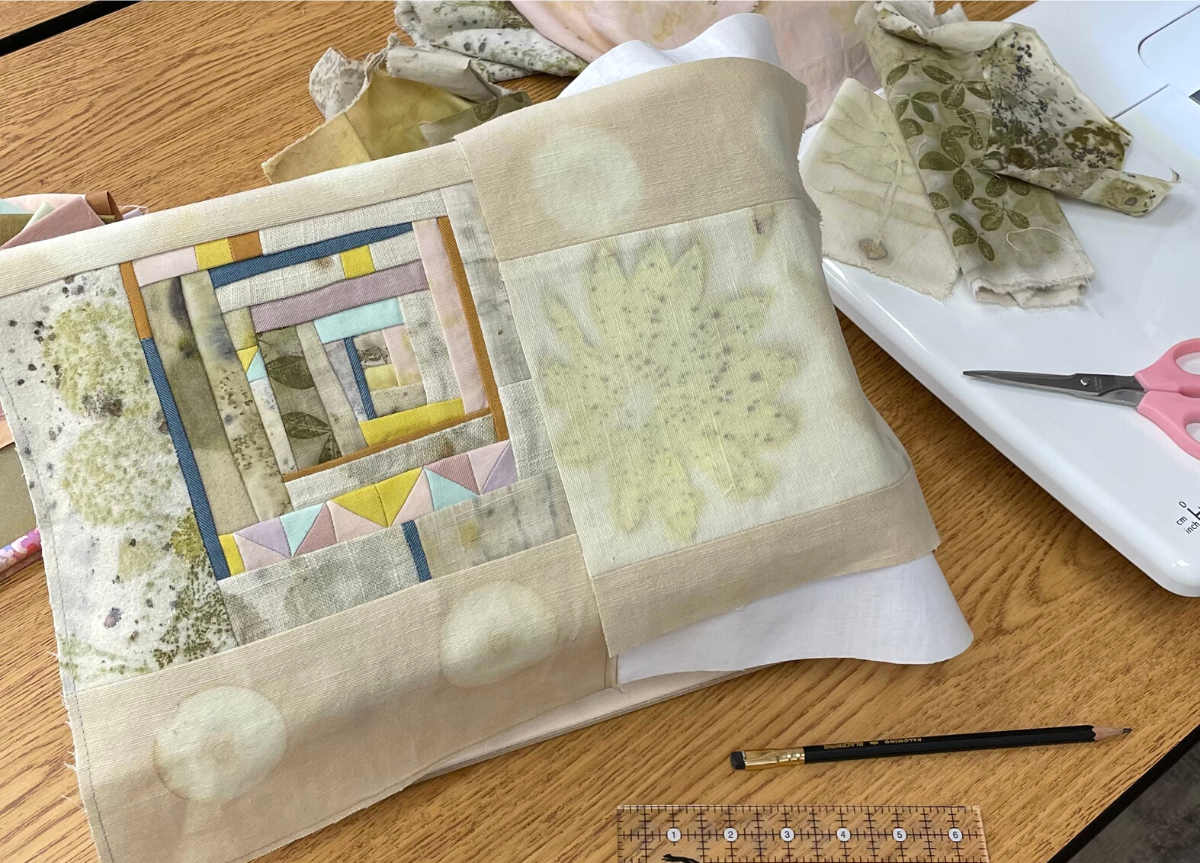 Pieced Lap App Cover - 1 Day | Sue Spargo Folk Art Quilts
