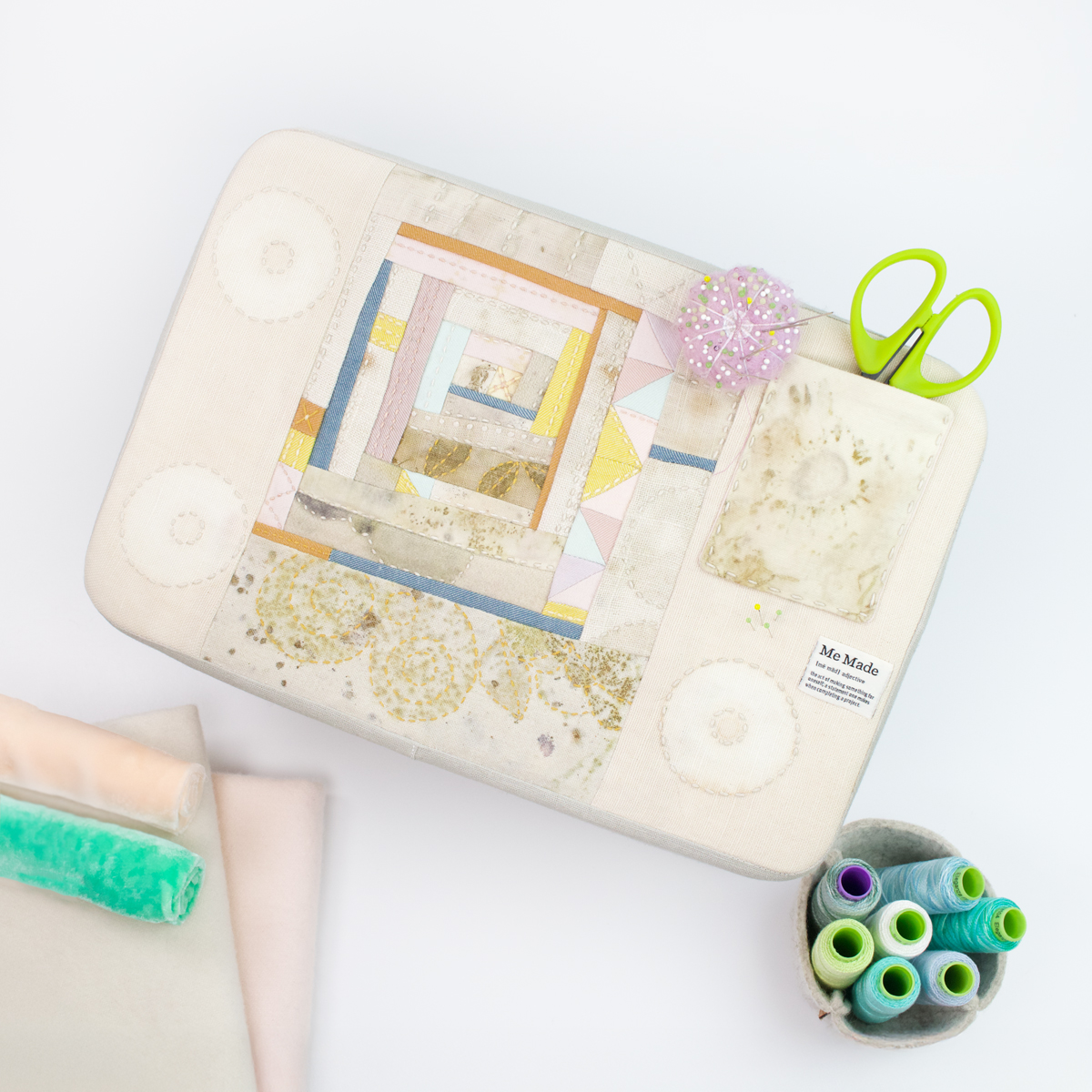 Pieced Lap App Cover | Sue Spargo Folk Art Quilts