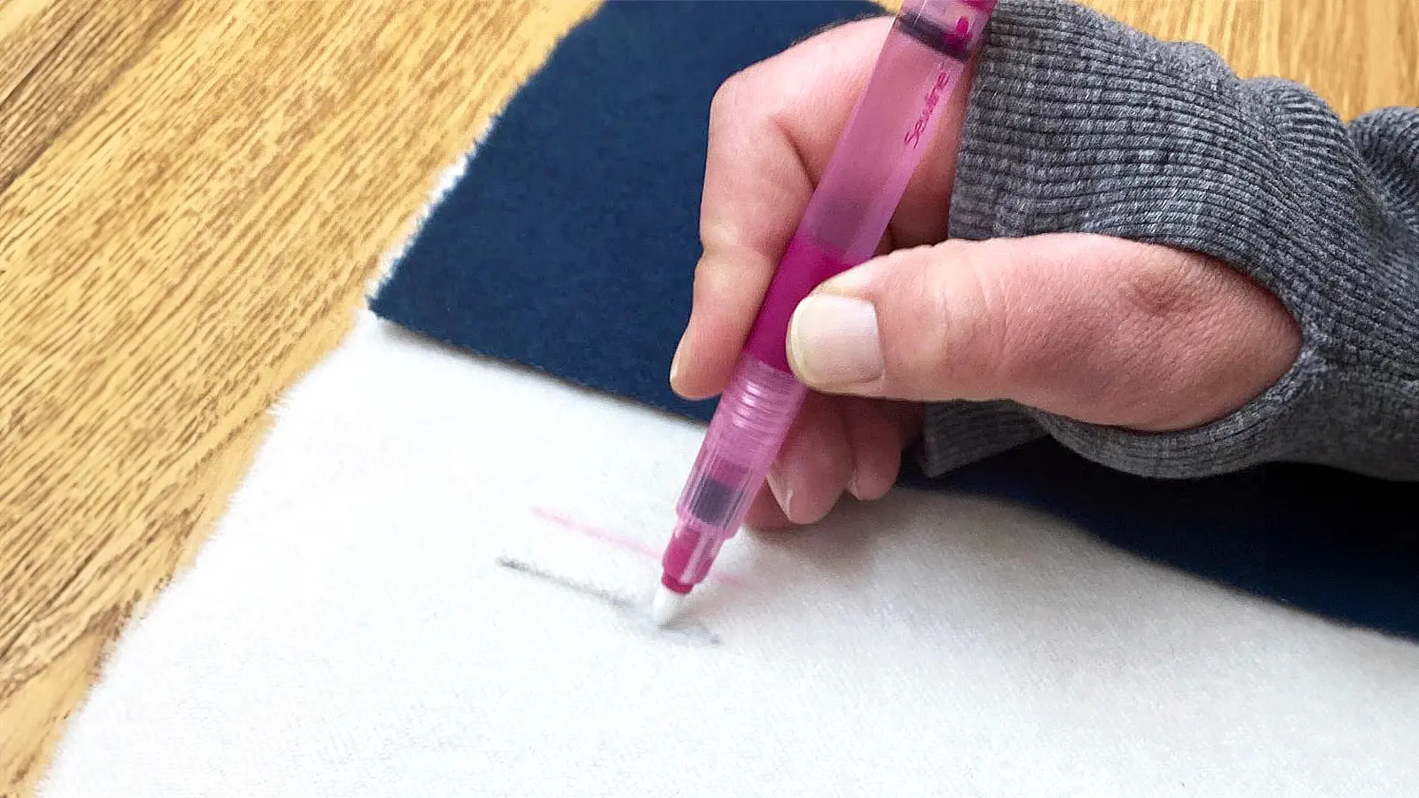 Remove Chalk Marks from Wool | Sue Spargo Folk Art Quilts