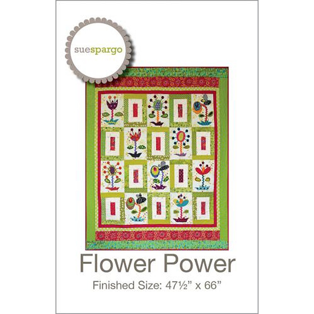Flower Power Quilt Pattern | Sue Spargo Folk Art Quilts