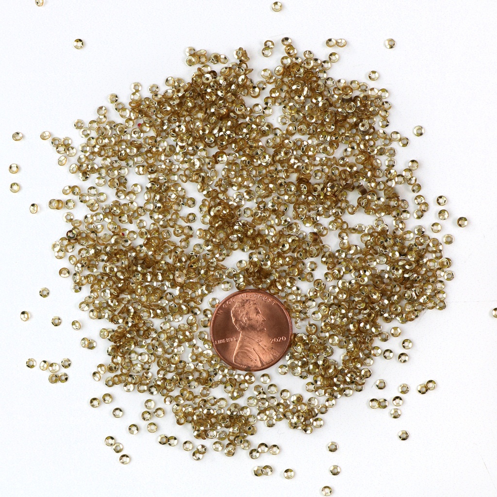 2mm Cup Sequins, Gold | Sue Spargo Folk Art Quilts