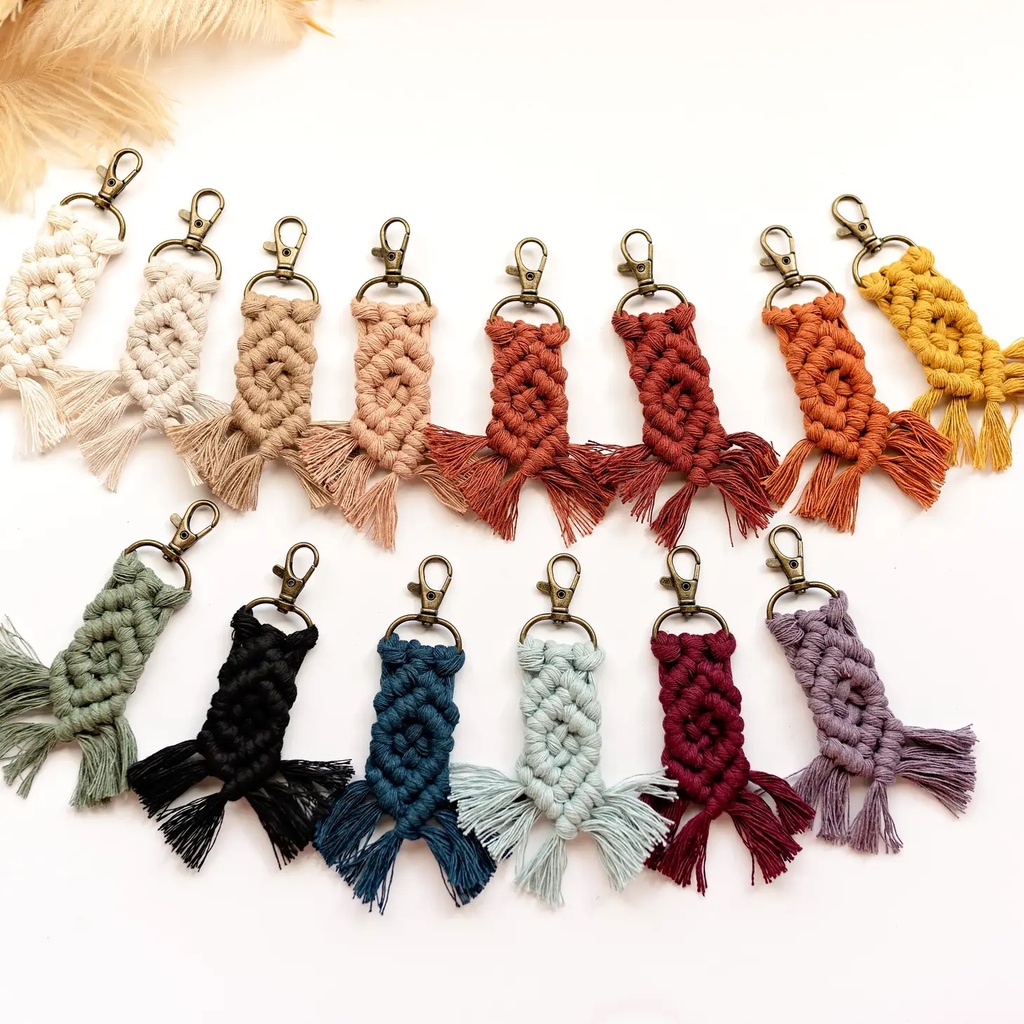 Handmade Macrame Keychain | Sue Spargo Folk Art Quilts