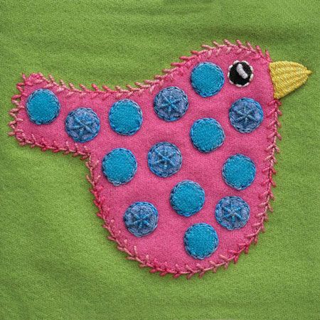 Bundle, Polka Dot Bird, Pre-Cut, Colorway 4 | Sue Spargo Folk Art Quilts