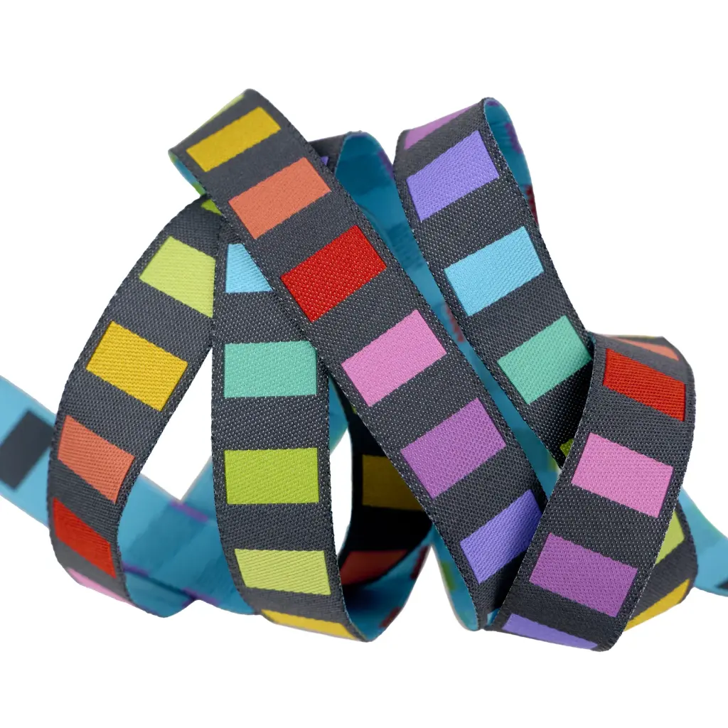 Ribbon Yardage - Disco Stripe - Carbon | Sue Spargo Folk Art Quilts